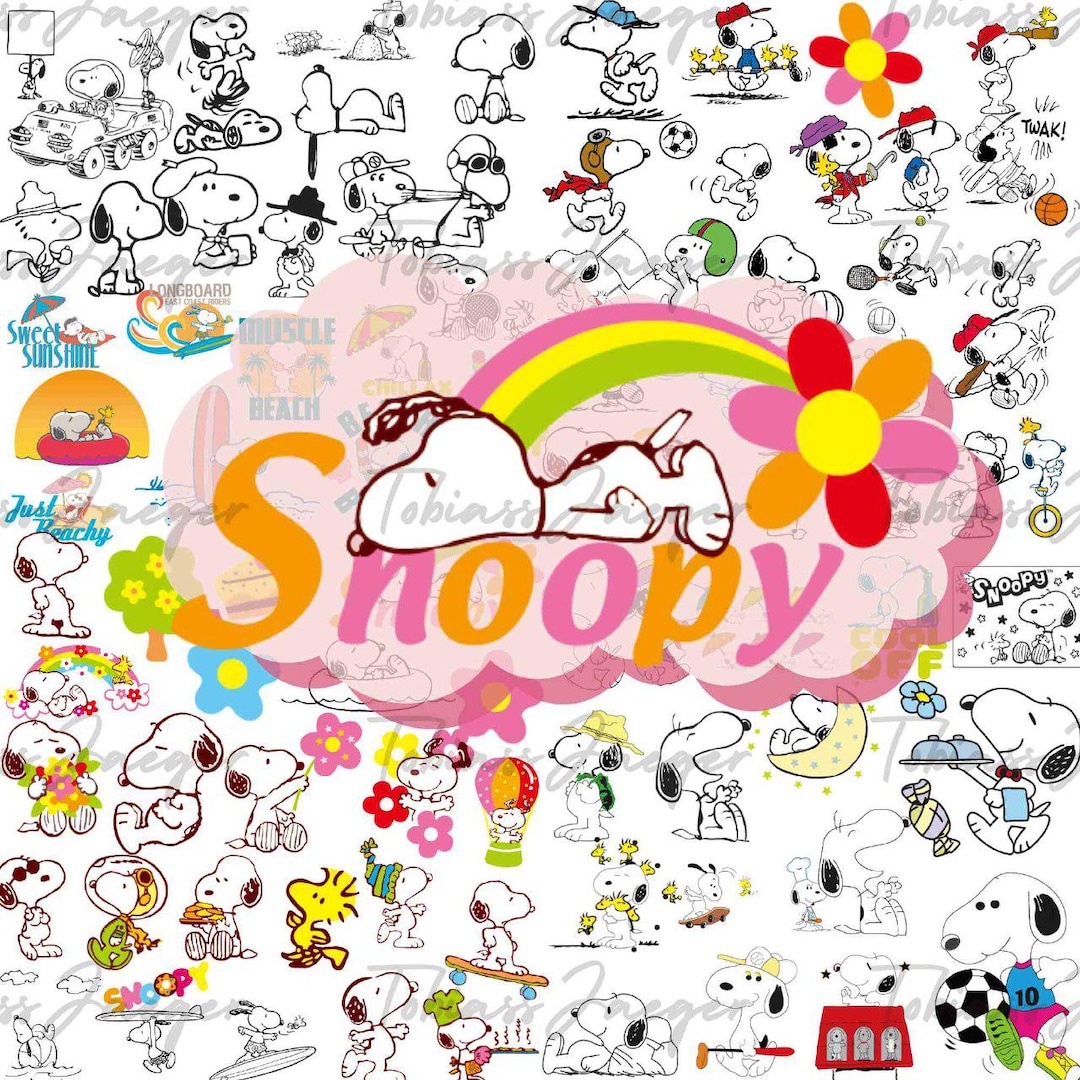 Paquete Mega Snoopyy SVG PNG, Snoopy Clipart, Peanuts Snooopy Png, Sno ...