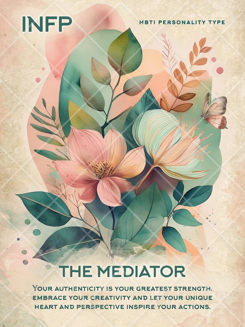 INFP Inspirational Personality Poster | MBTI Digital Download ...