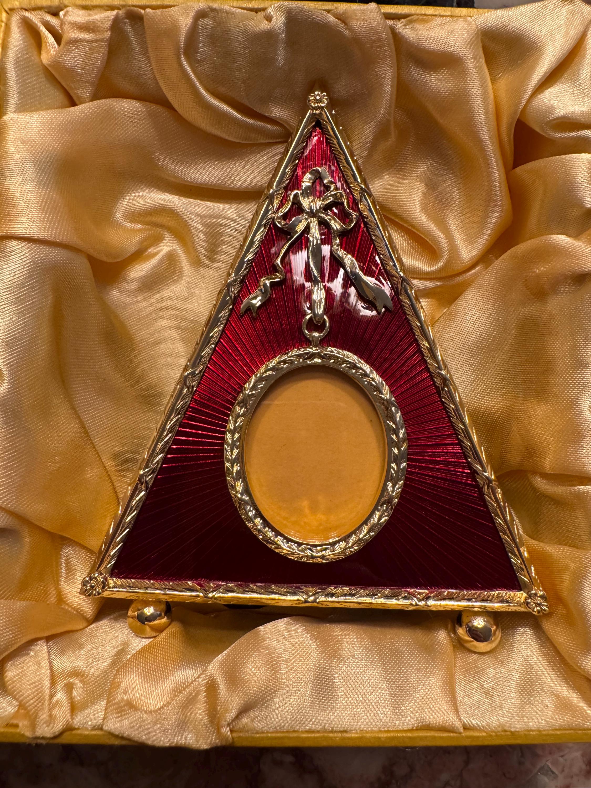 Romanov Faberge Triangular Photo Frame Red - Etsy
