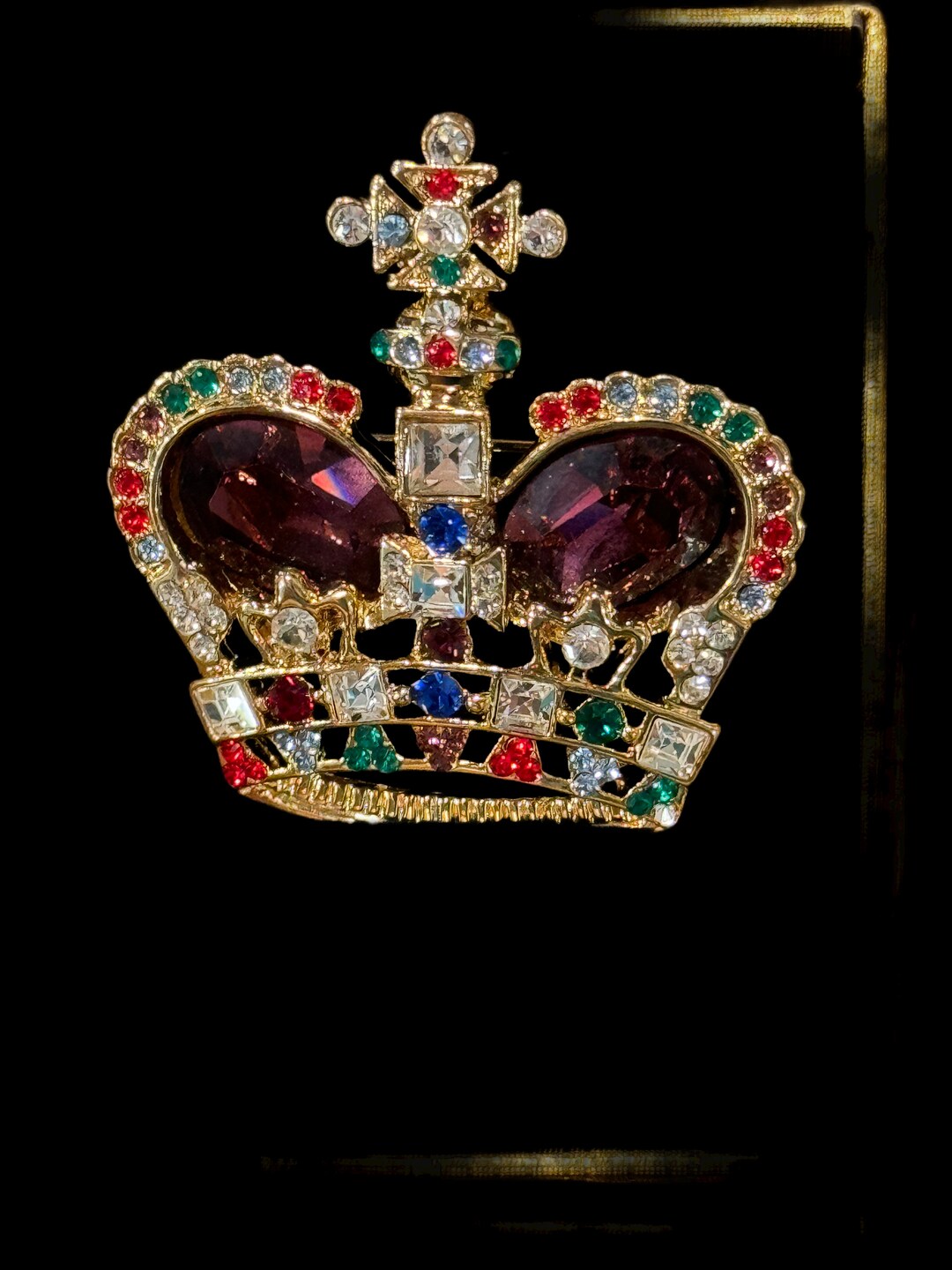 Faberge & Romanov Imperial State Crown Brooch purple - Etsy