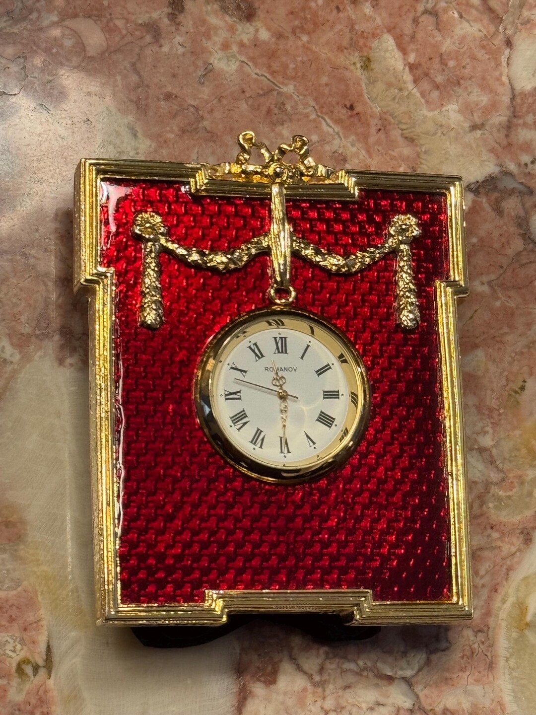 Romanov Faberge Imperial Chamfered Desk Clock Frame Red - Etsy