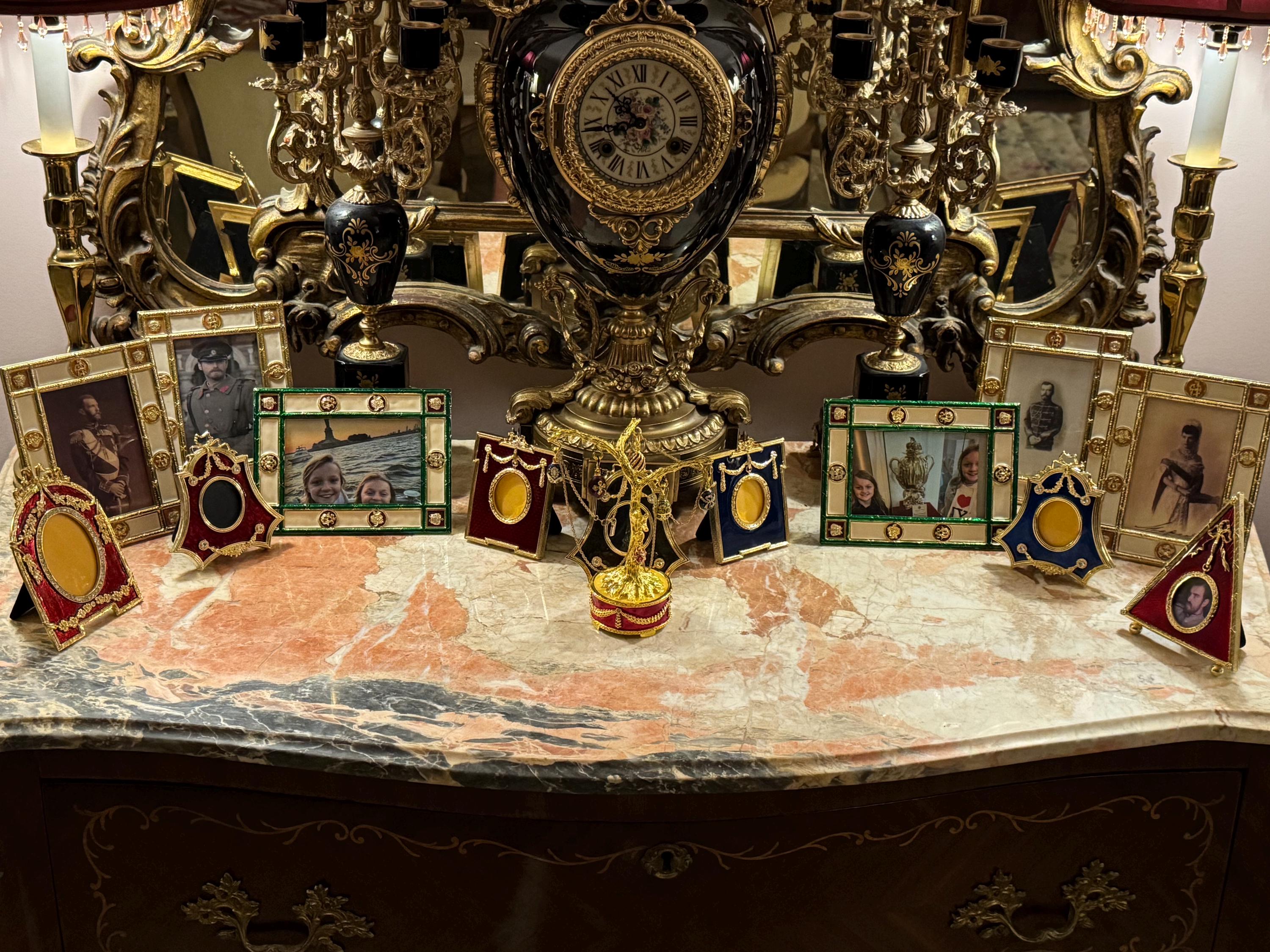 Romanov Faberge Triangular Photo Frame Red - Etsy