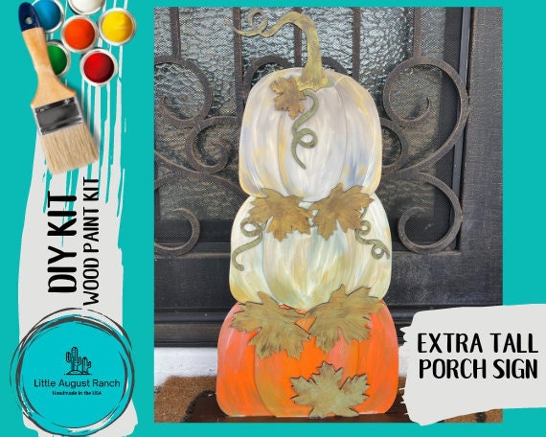 Stacked Pumpkins Porch Sign Fall Porch Decor - Etsy