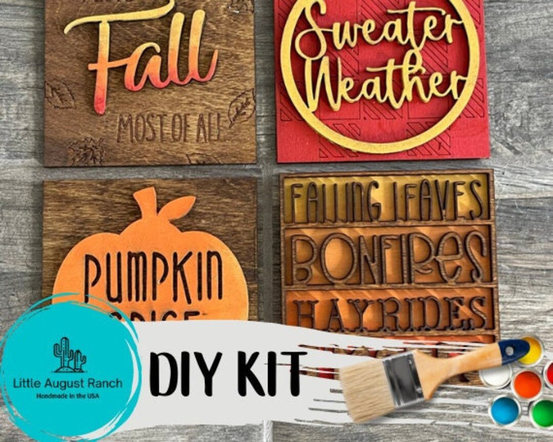 Tiered Tray Fall DIY Leaning Ladder Insert Kit - Etsy