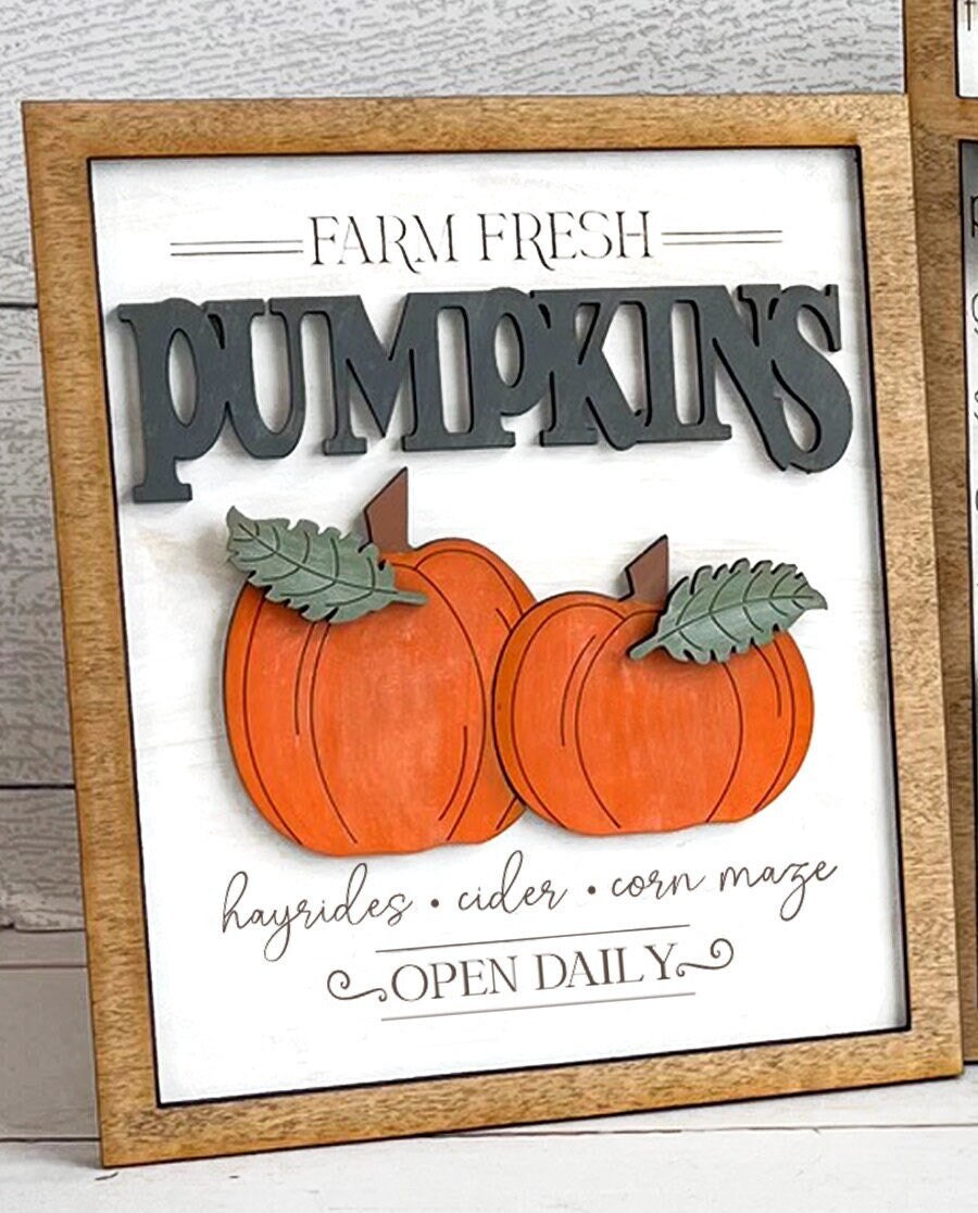 Fall Sign Trio DIY Wood Blanks for Crafting and Painting, Large Decor ...