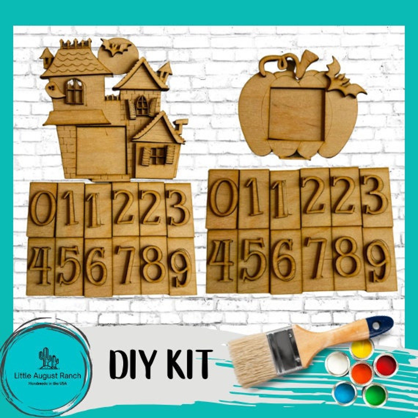 Halloween Countdown Tiny Tile Frame Set for Interchangeable Wood Decor ...