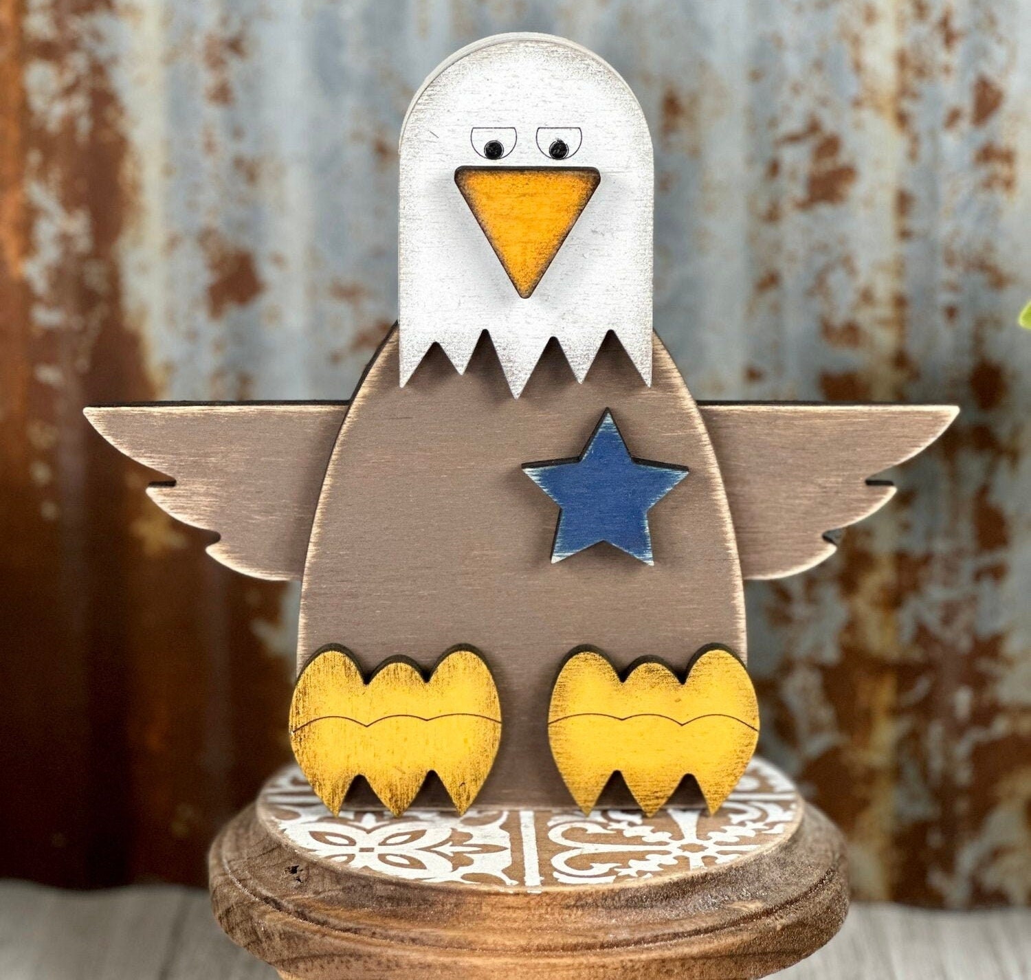 Chucky Sitting Primitive Eagle DIY Wood Blanks for Painting and ...