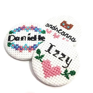 Love Pin-sweetheart Pin-valentines Gift-cross Stitch Pin-pet - Etsy