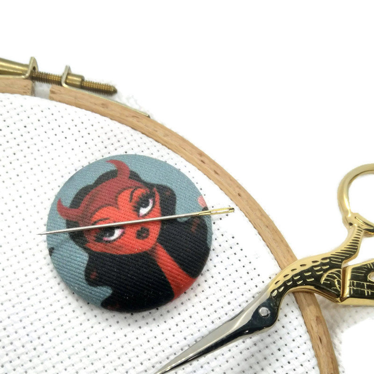 Devil Girl Needle Minder-goth Needleminder-cross | Etsy