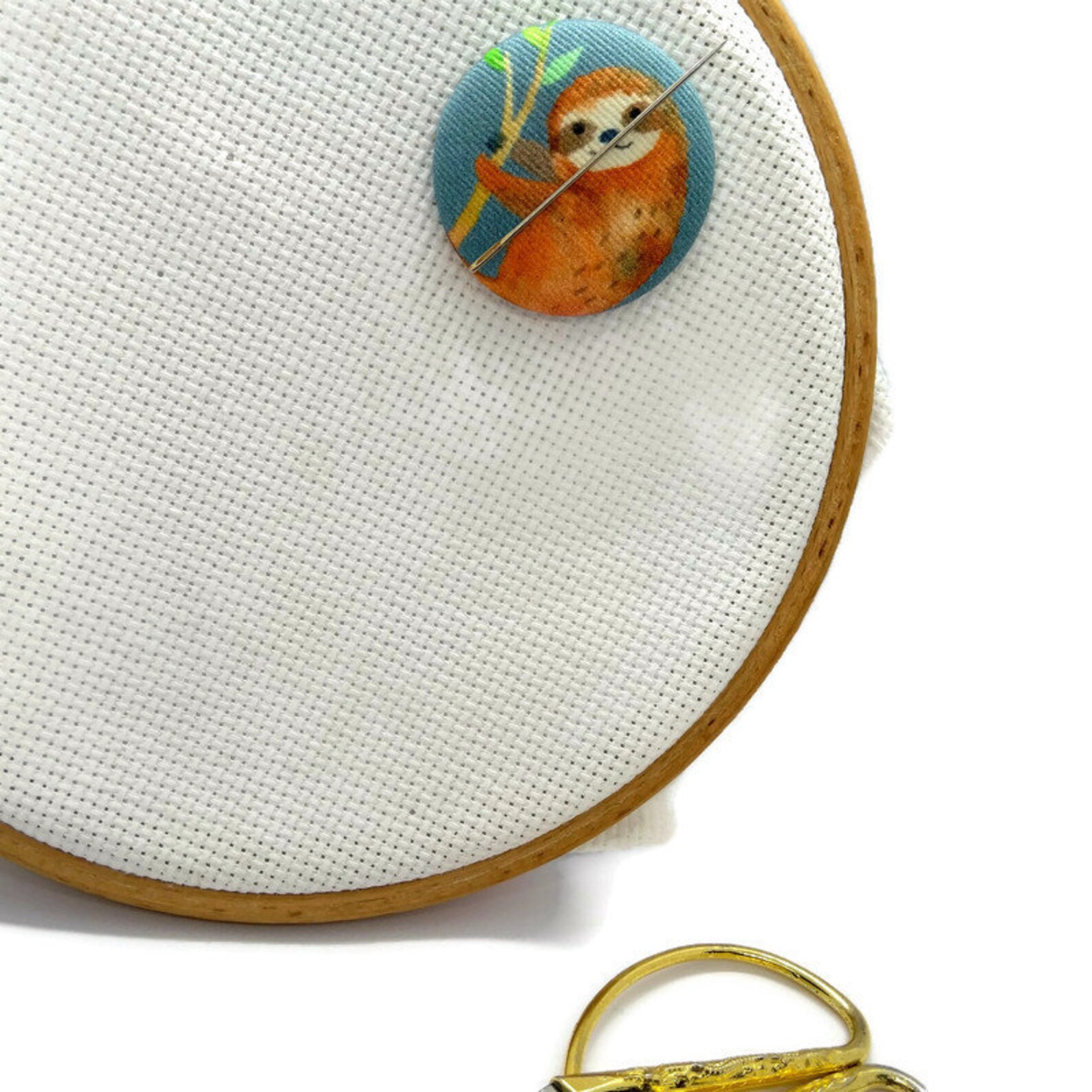 Sloth Needle Minder-reversible Needleminder-magnetic-cross | Etsy