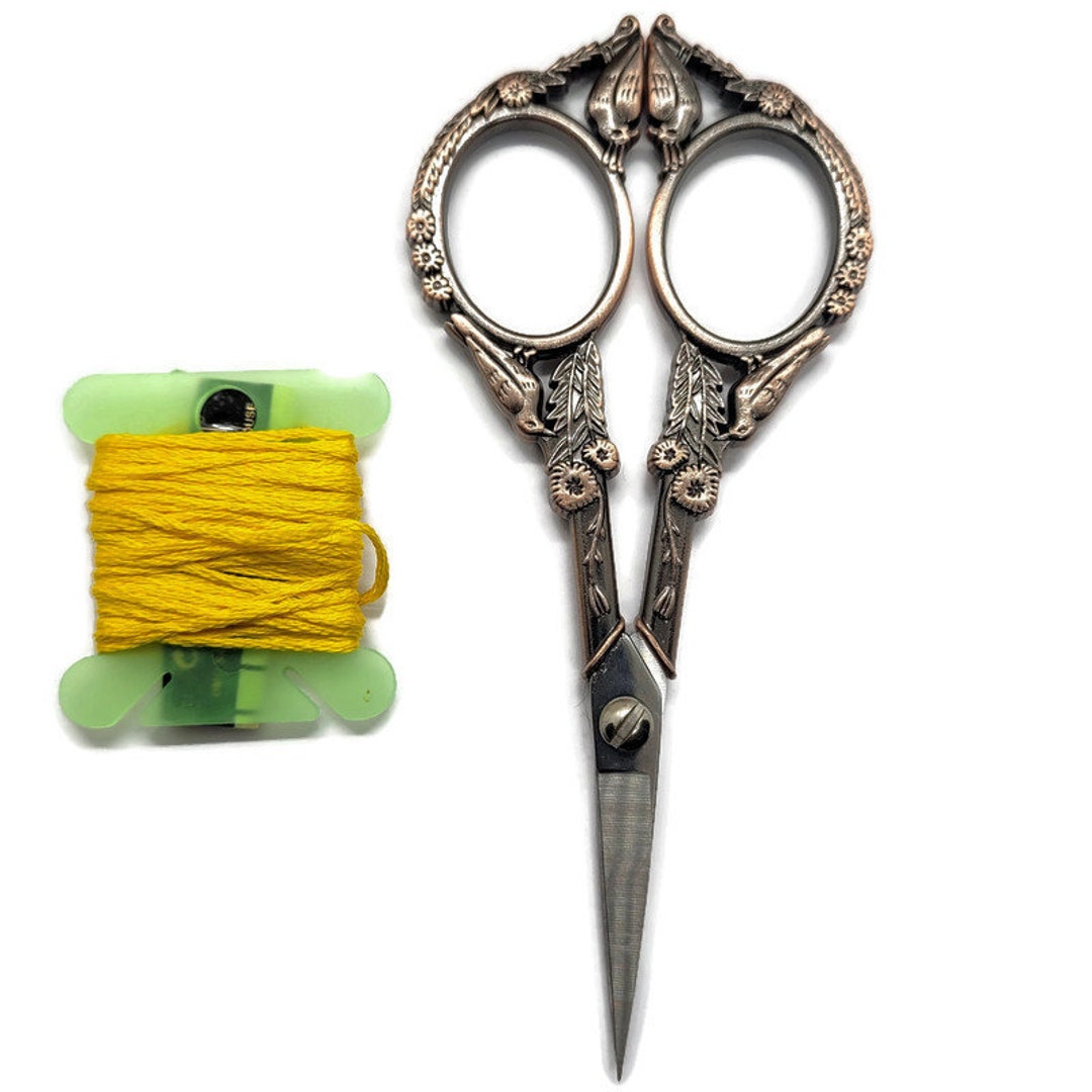 Copper Scissors Embroidery Peacock Cross Stitch Sewing Needlepoint ...
