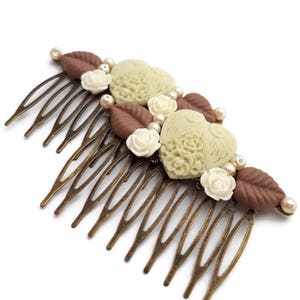 Heart Hair Combs-neutral Hair Combs-set of 2-wedding Hair Combs-heart ...