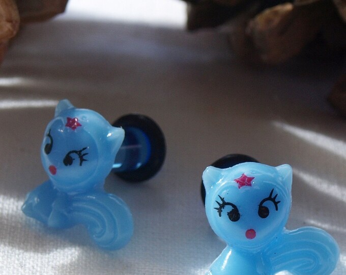 Blue Squirrel 4g 5 Mm Acrylic Plugs Woodland Animals Piercing Gauge ...