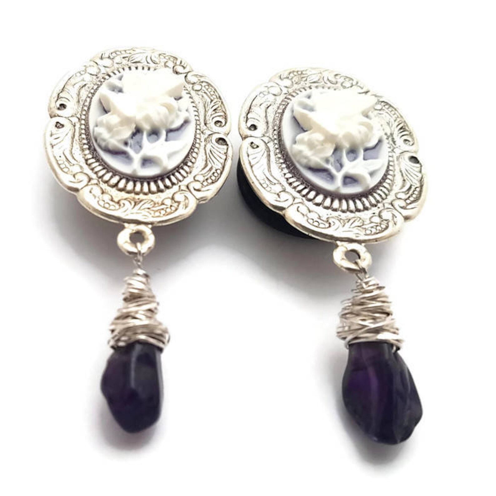 1 25mm Plugs-butterfly Plugs-stretched Ears-wedding - Etsy