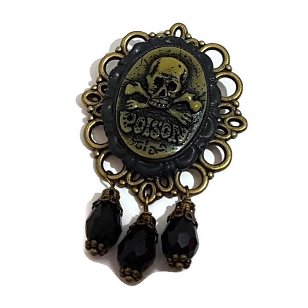 Skull Brooch - Etsy