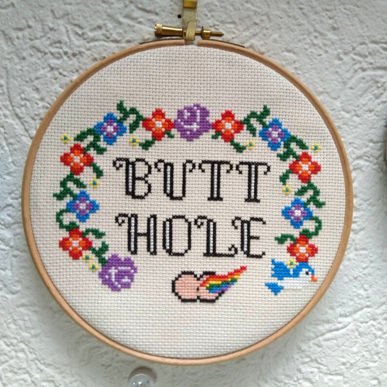PDF Cross Stitch Pattern Butt Hole Adult Crossstitch DIY Gag | Etsy