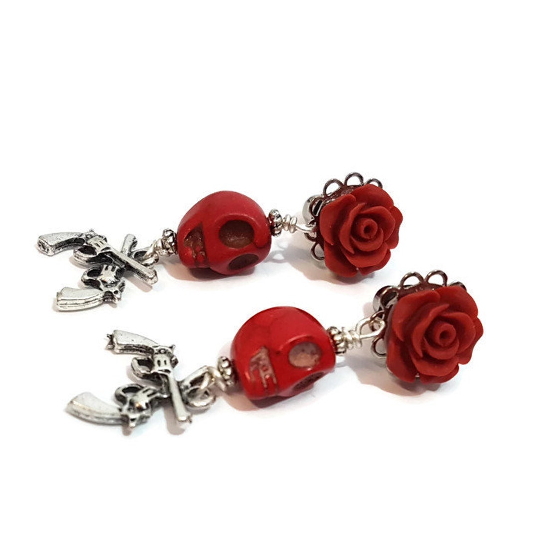 4g 5mm Plugs-skull Plugs-guns Plugs-dangle Plugs-stretched Ears-gothic ...