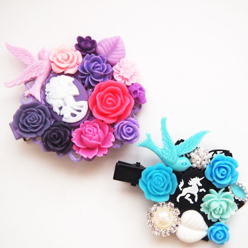 Bird Hair Clip-bird Hair Accessory-bright Fashion-pink - Etsy