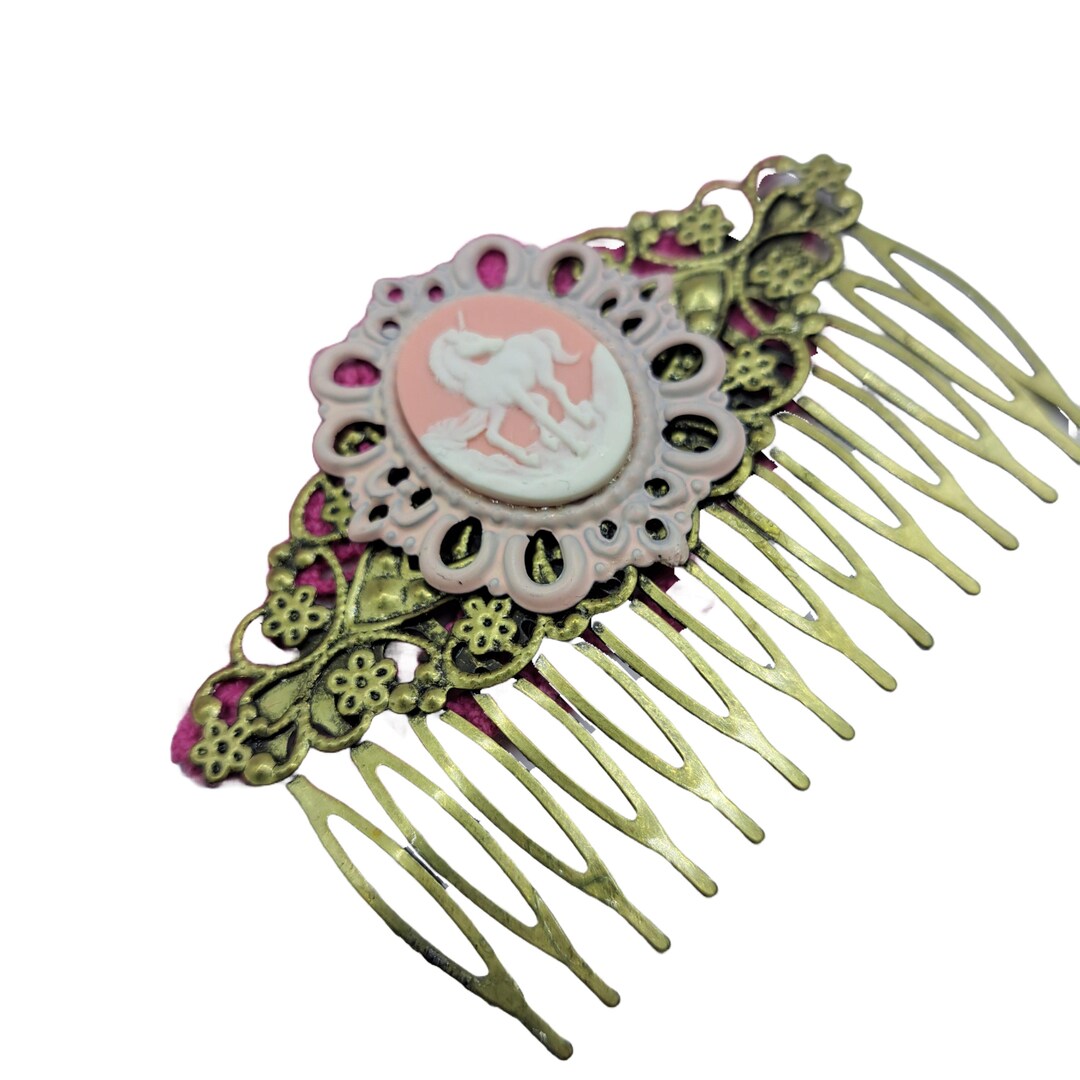 Pink Unicorn Hair Comb Fantasy Fascinator Ren Faire Fashion Festival ...