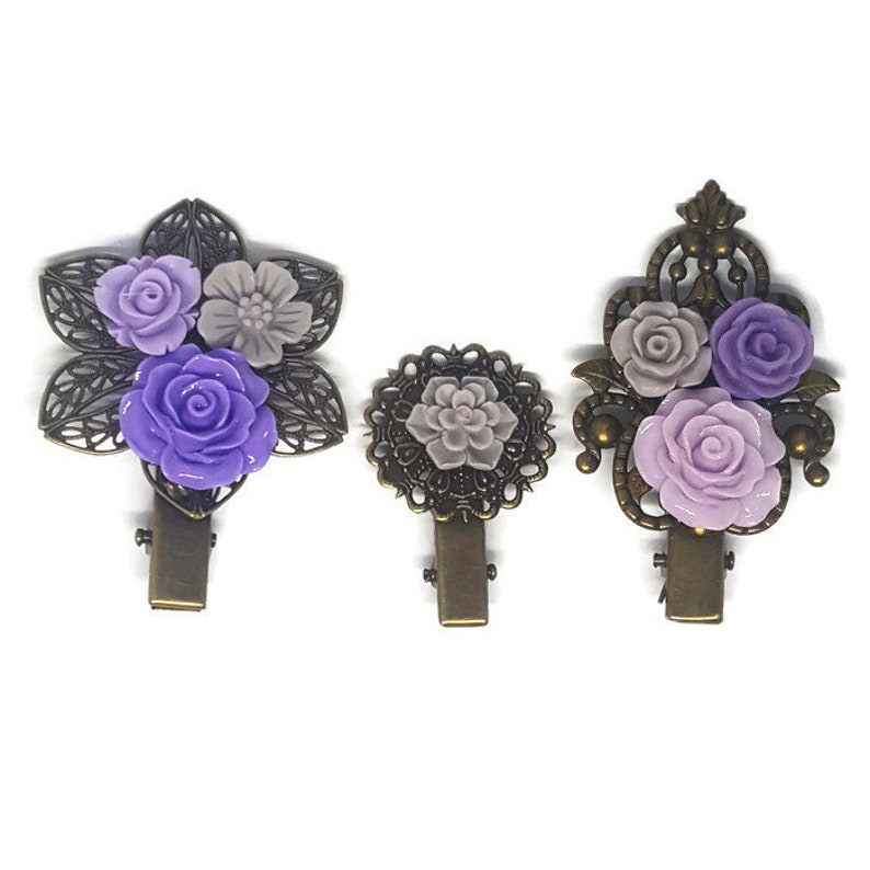 Wine Mini Cameo Hair Clips-set of 2-child's Hair-tween - Etsy