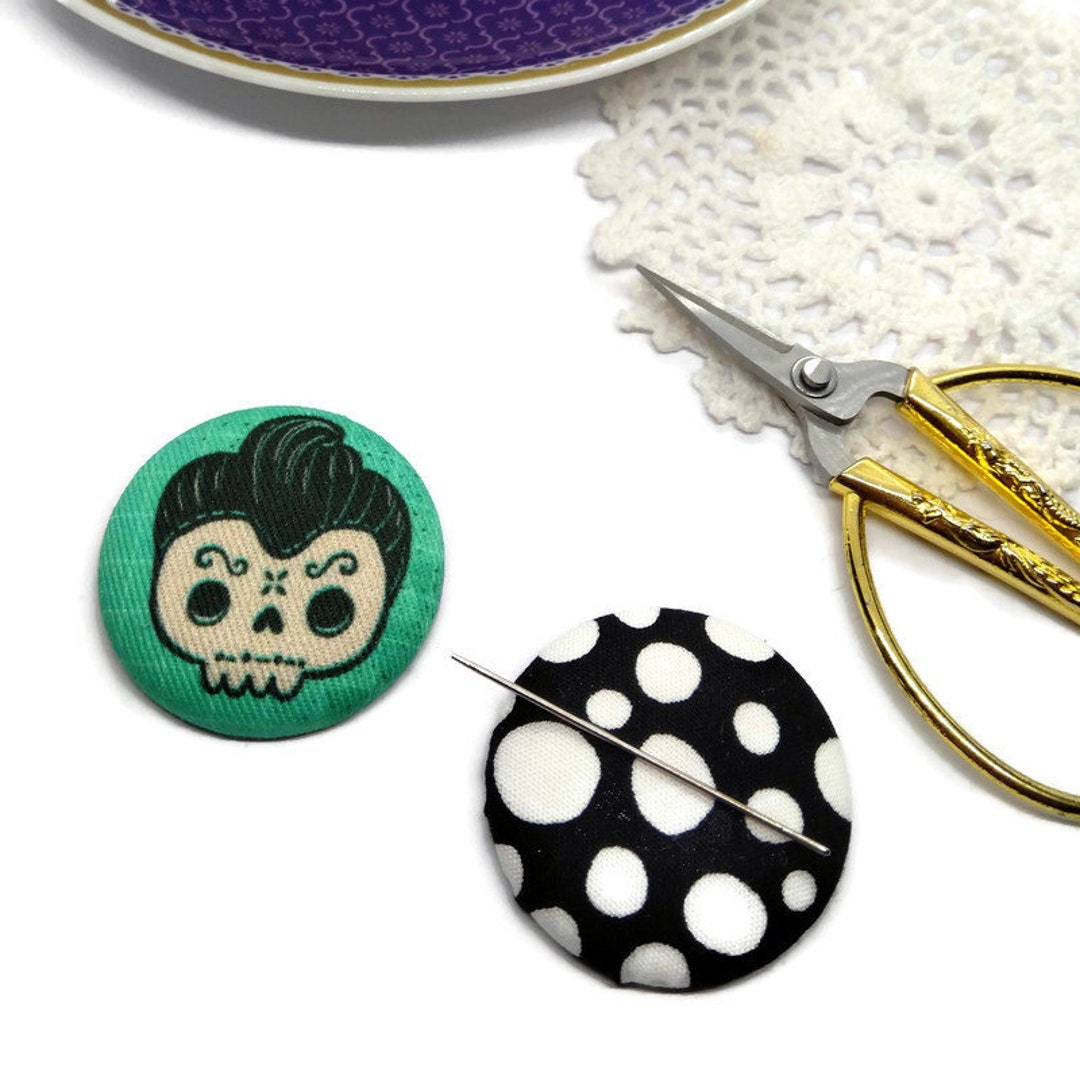 Skull Greaser Needle Minder-goth Needleminder-cross Stitch-needlepoint ...