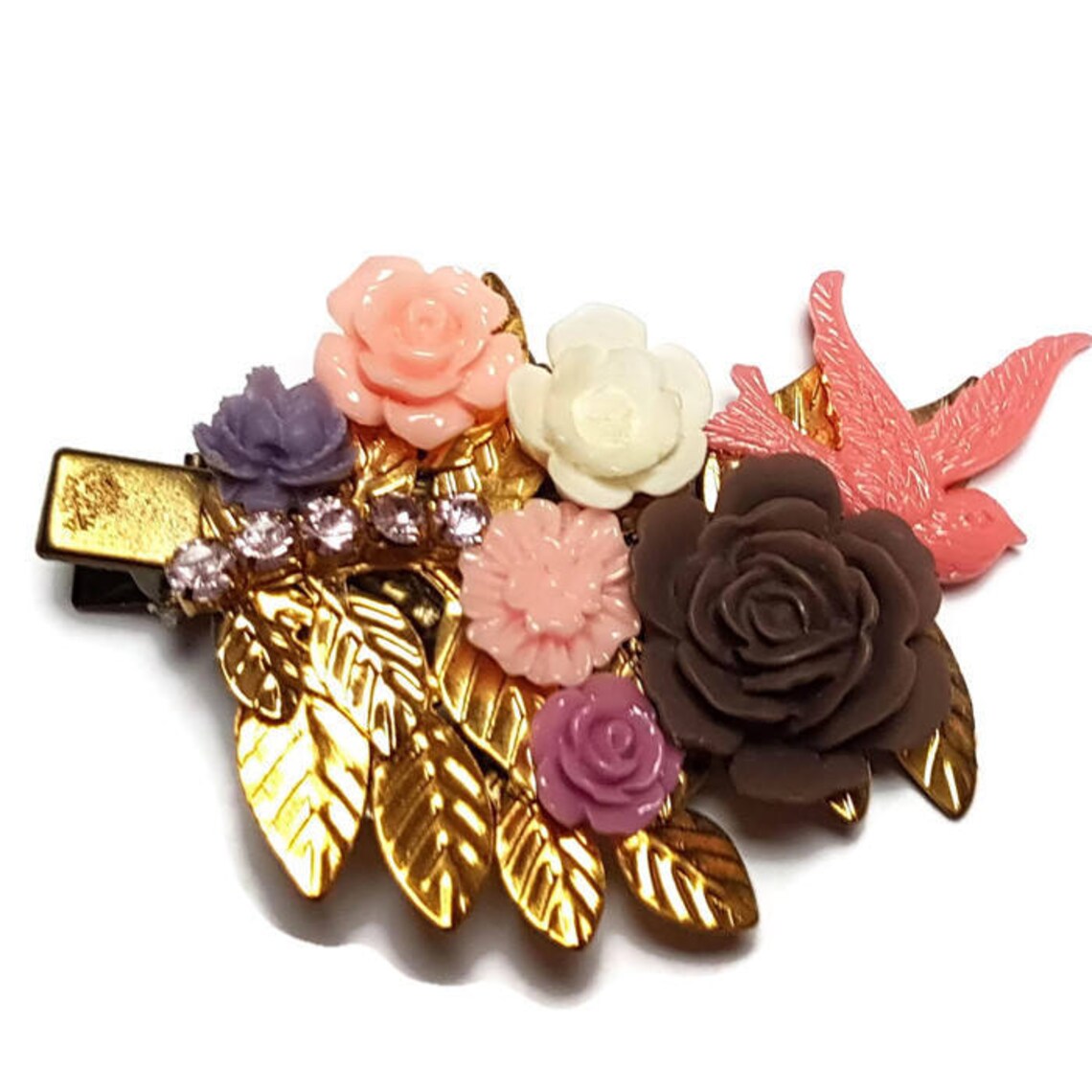 Bird Hair Clip-bird Hair Accessory-bright Fashion-pink - Etsy
