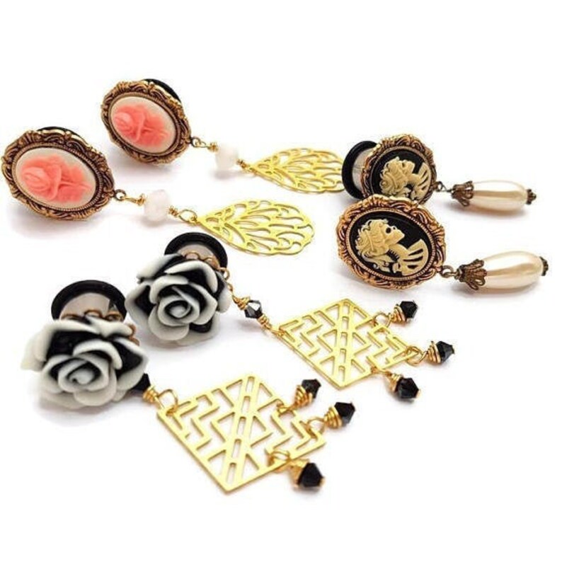 1 Inch 25mm Skull Plugs-stretched Ears-wedding Plugs-custom - Etsy