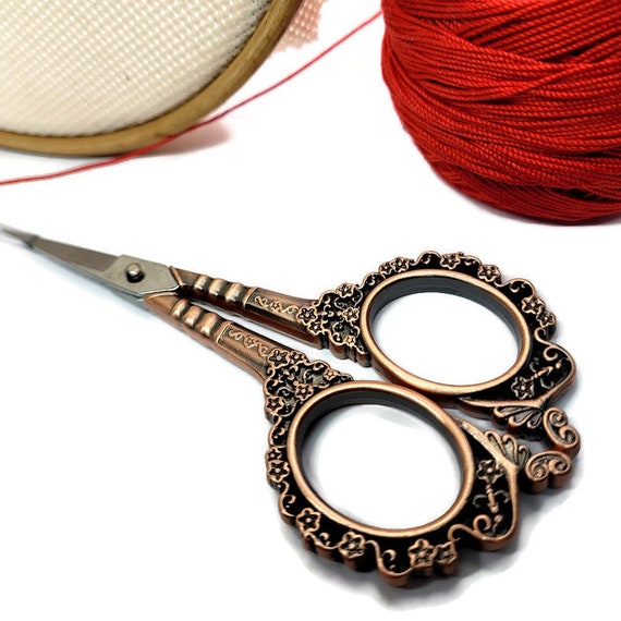 Copper Embroidery Scissors Cross Stitch Sewing Needlepoint - Etsy