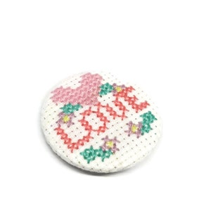 Love Pin-sweetheart Pin-valentines Gift-cross Stitch Pin-pet - Etsy