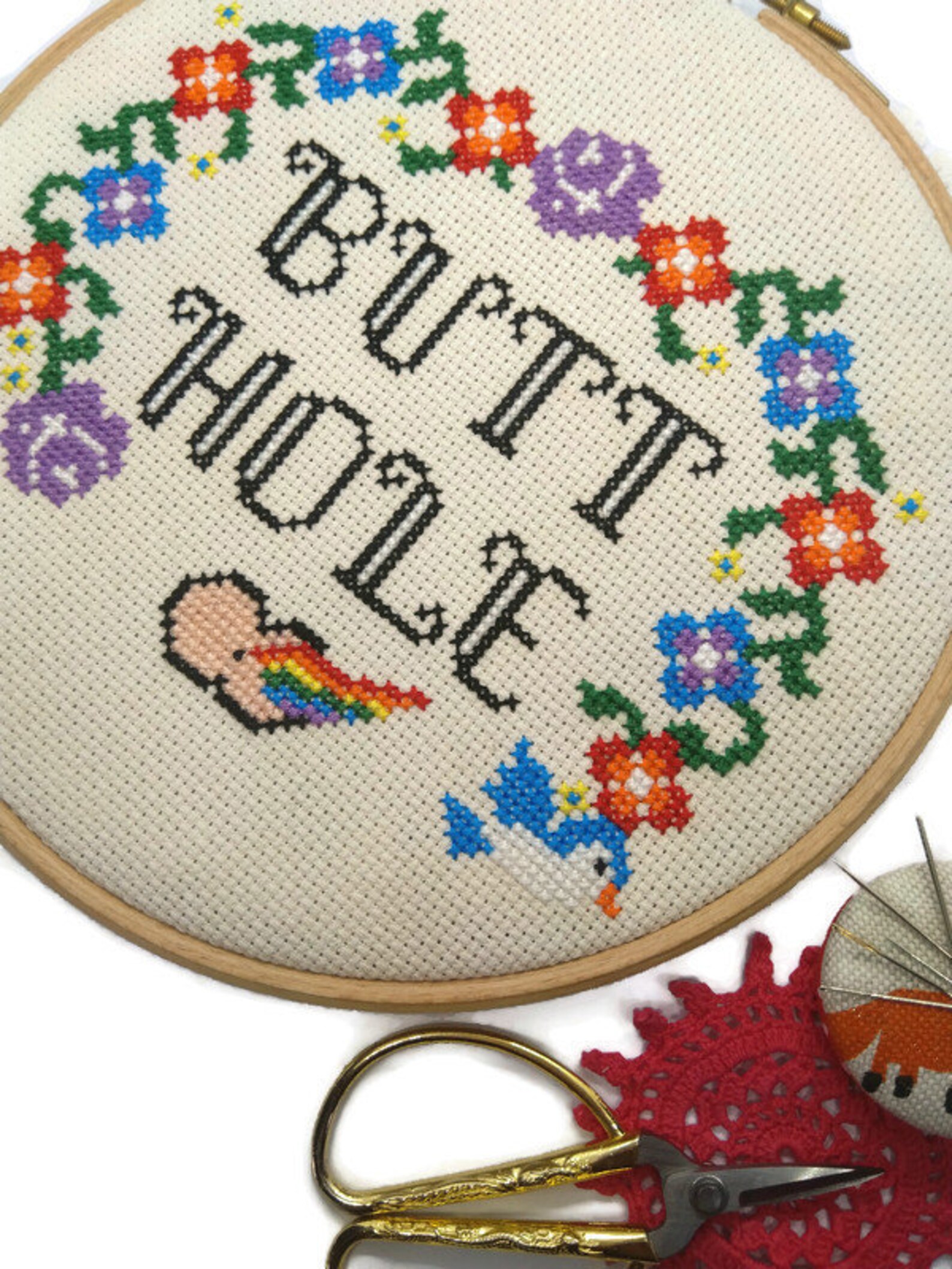 PDF Cross Stitch Pattern Butt Hole Adult Crossstitch DIY Gag | Etsy