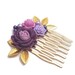 Purple Hair Comb-wedding Comb-bridal Comb-bridesmaid - Etsy