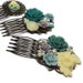 Blue Combs-set of 3-wedding Combs-bridal Combs-bridesmaid - Etsy