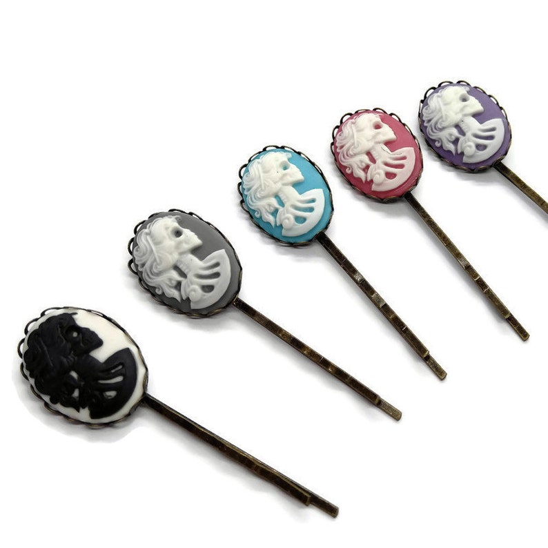 Blue Fabric Covered Bobby Pins-set of 2-lace Bobby Pins-teen - Etsy