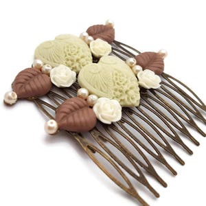 Heart Hair Combs-neutral Hair Combs-set of 2-wedding Hair Combs-heart ...