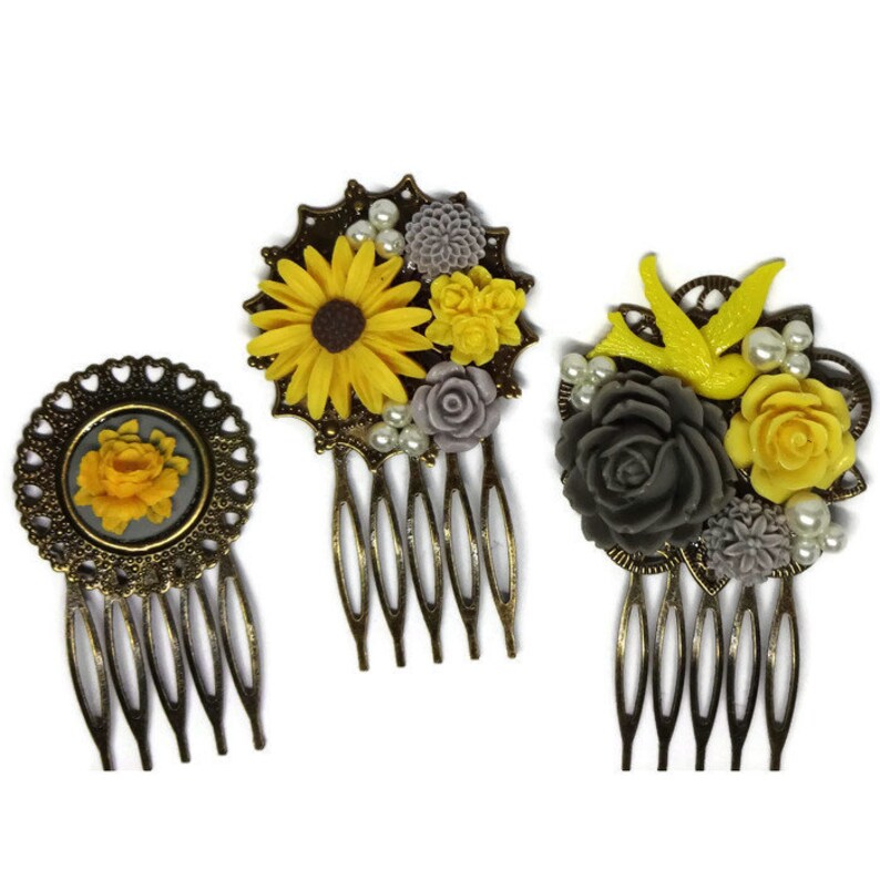 Blue Combs-set of 3-wedding Combs-bridal Combs-bridesmaid | Etsy