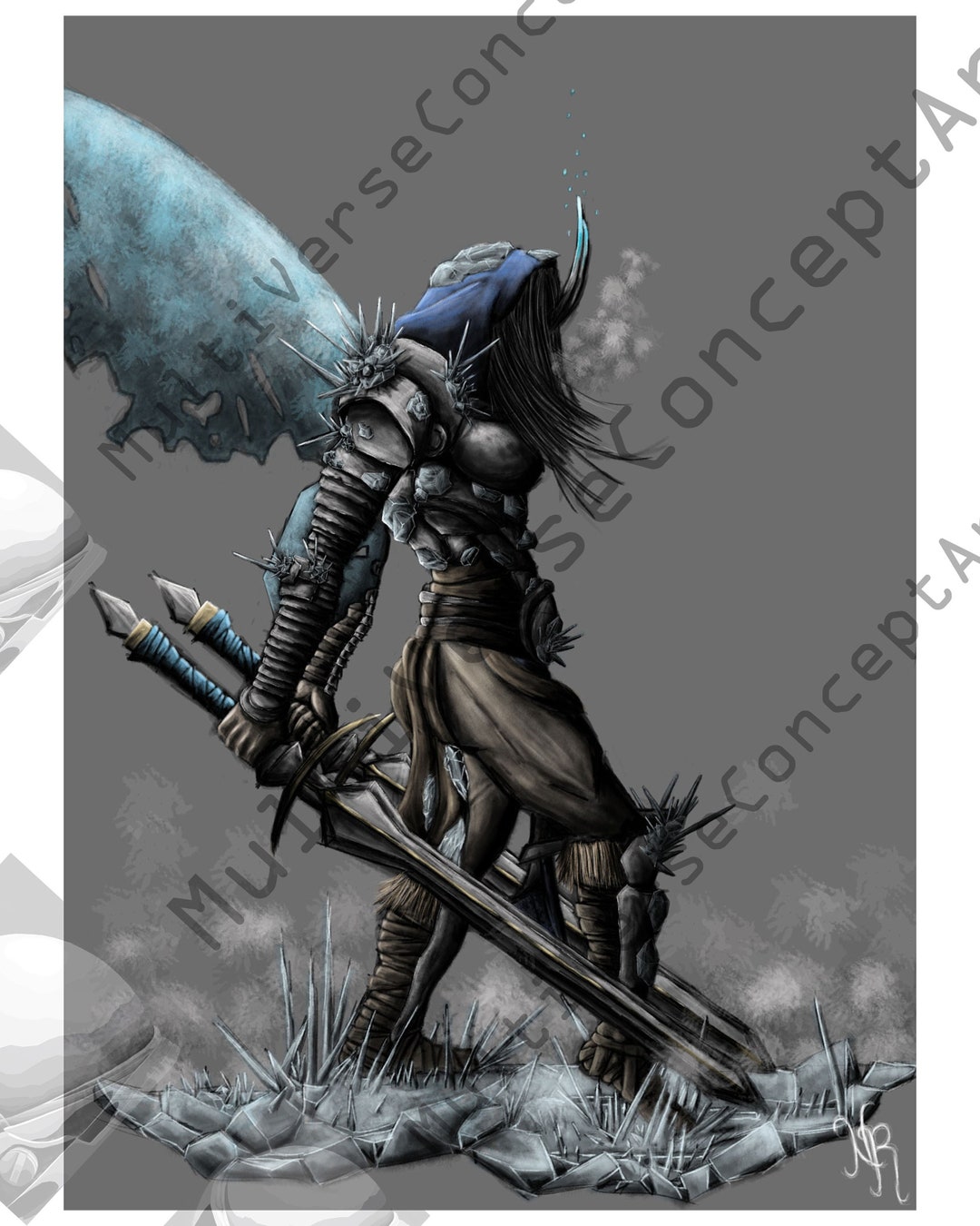 Ice Warrior Fairy / Digital Art Print - Etsy