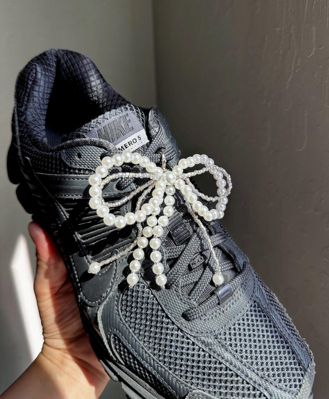 Chic Sneaker Charm Pearl Shoe Ribbon Tassels Shoe Charms Cute Y2K ...