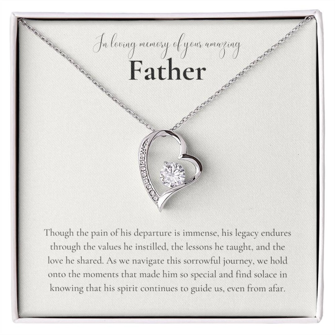 Sympathy Gift Loss of Father, Memorial Necklace, Loss of Father Gift ...