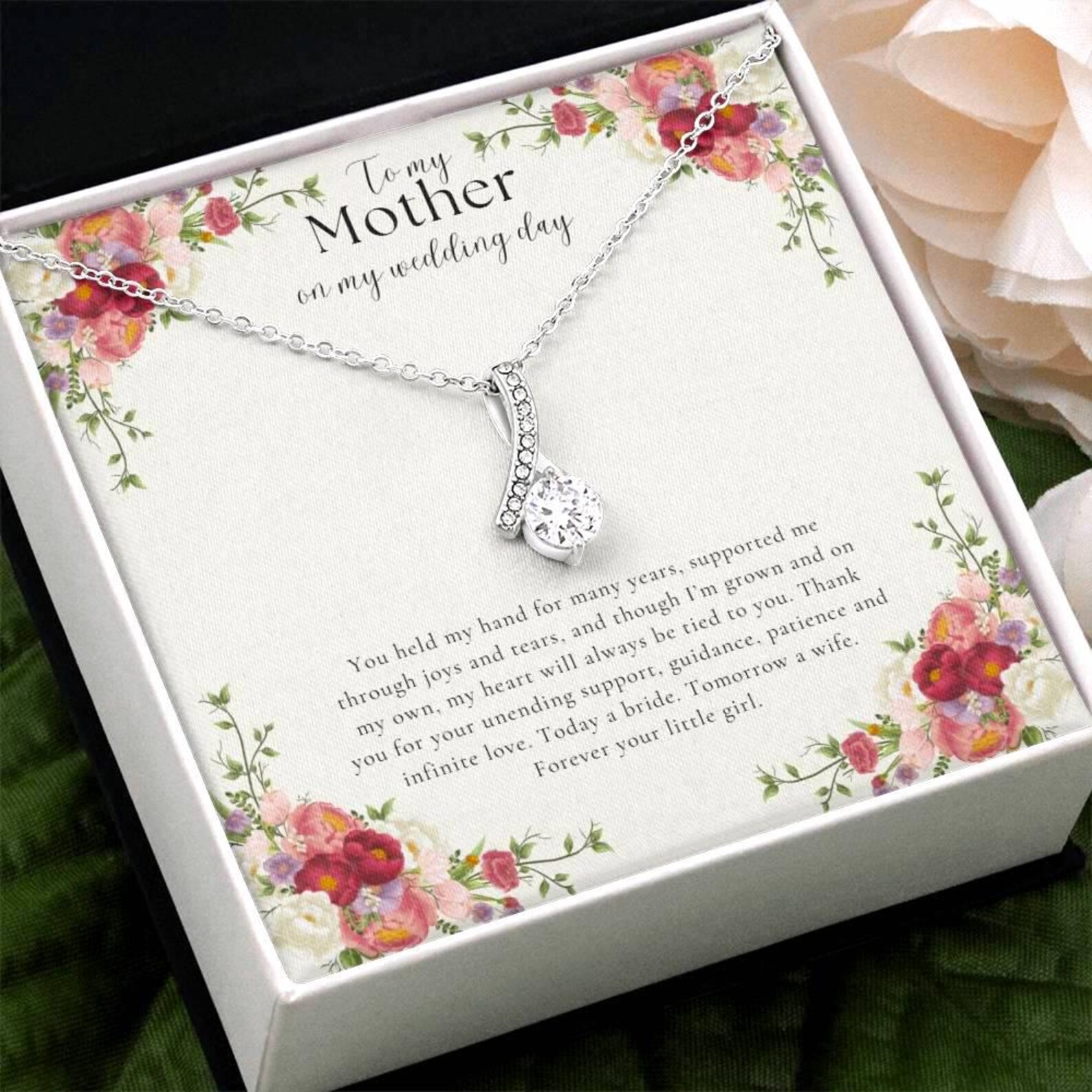 Mother of the Bride Gift, to My Mother on My Wedding Day, Bride Mom ...