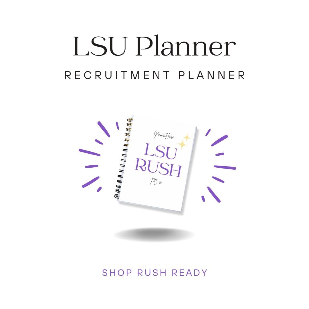 LSU Rush Planner - Etsy