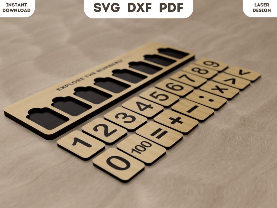 Montessori Number Board | Wooden Counting Puzzle for Toddlers ...