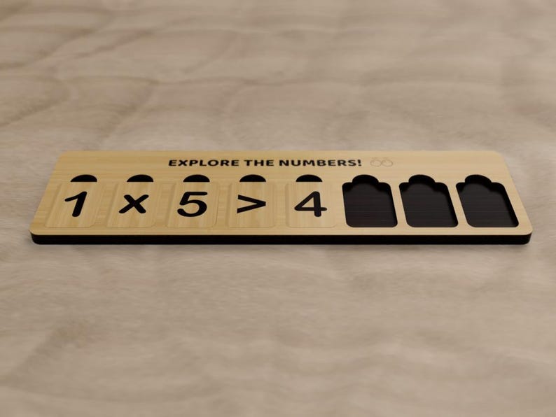 Montessori Number Board | Wooden Counting Puzzle for Toddlers ...
