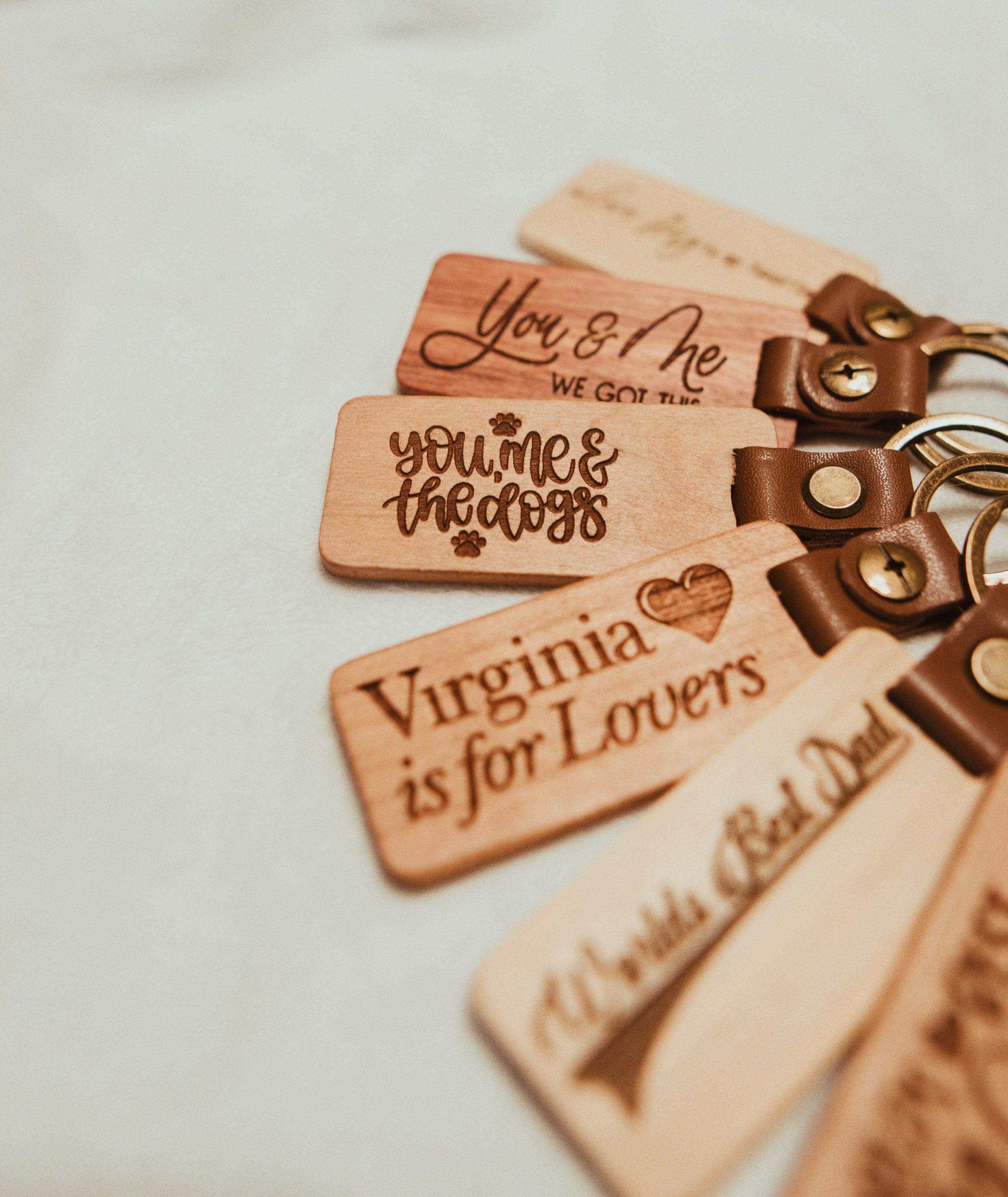Engraved Wooden Keychains - Custom Keychains, Personalized Wood ...