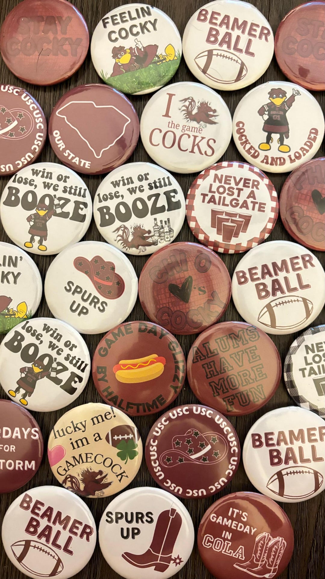 Uofsc Game Day Pins|gamecock Pins|college Football Pins|game Day ...