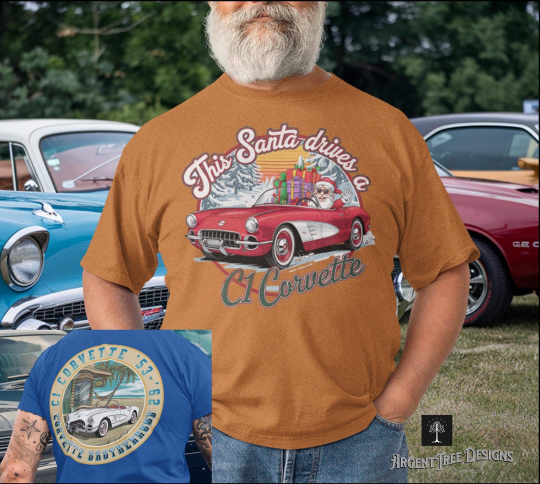 C1 Corvette Car Guys Christmas Gift- "this Santa Drives a C1 Corvette ...
