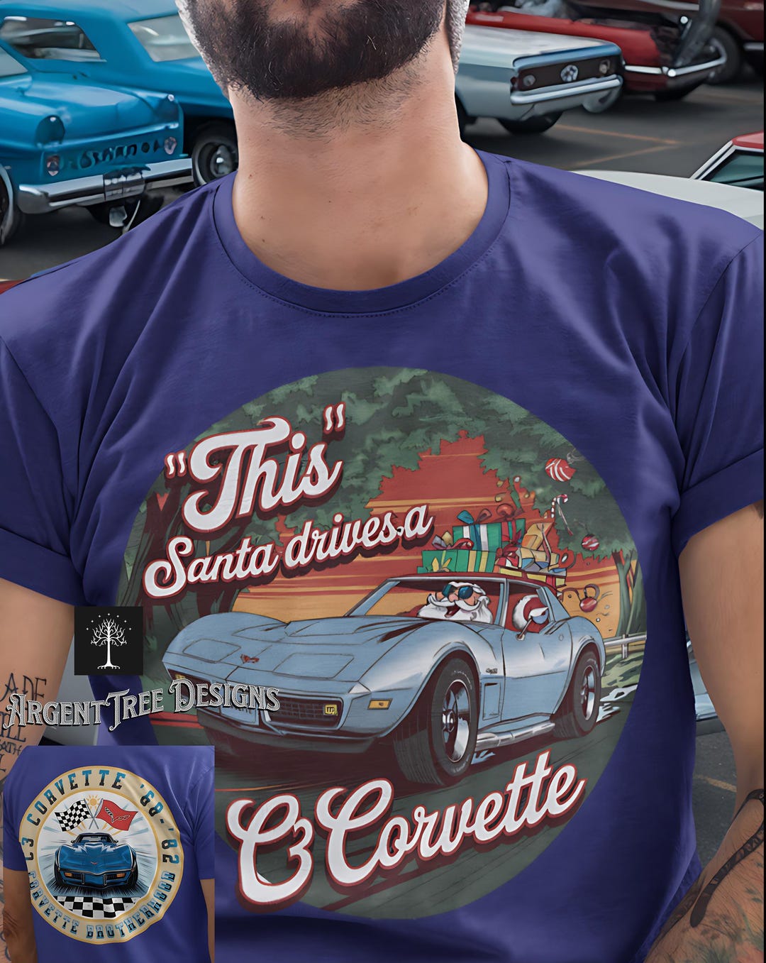 C3 Corvette Car Guys Christmas Gift- "this Santa Drives a C3 Corvette ...