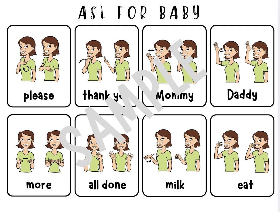 American Sign Language for Baby - Printable PDF for Early Communication ...