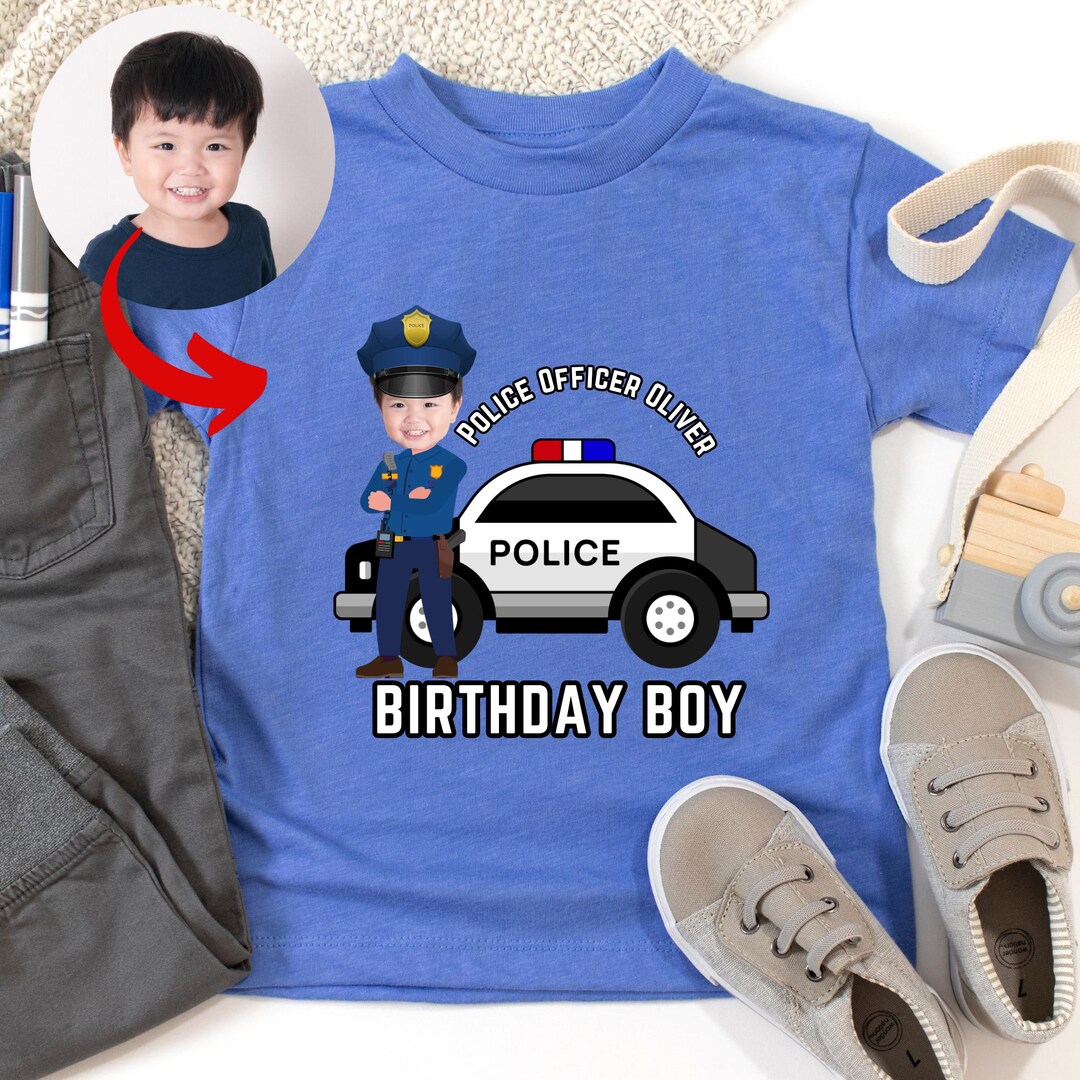 Custom Police Officer Shirt: Personalized Photo Birthday Gift - Etsy