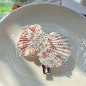 Set 3 Seashell Hair Pin Handmade , Mermaid Seashell Clip Hair ...