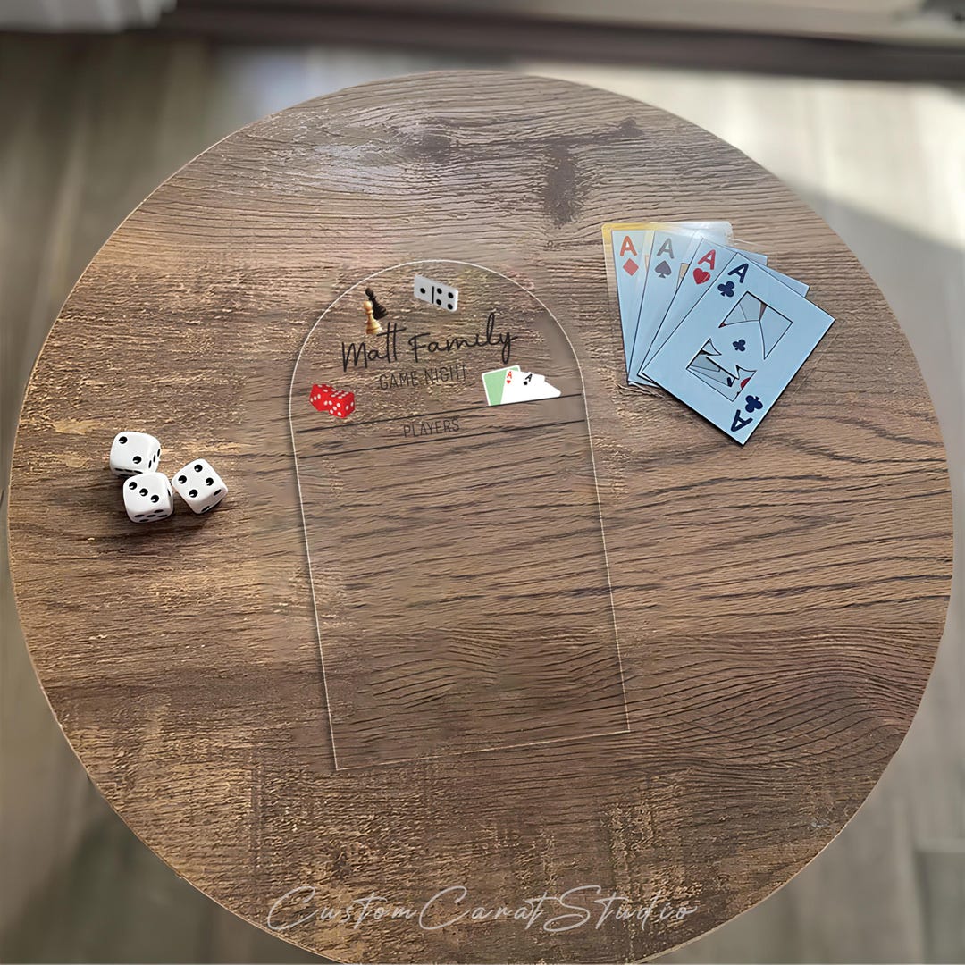 Family Game Night Score Tracker, Personalized Game Night Scorecard ...